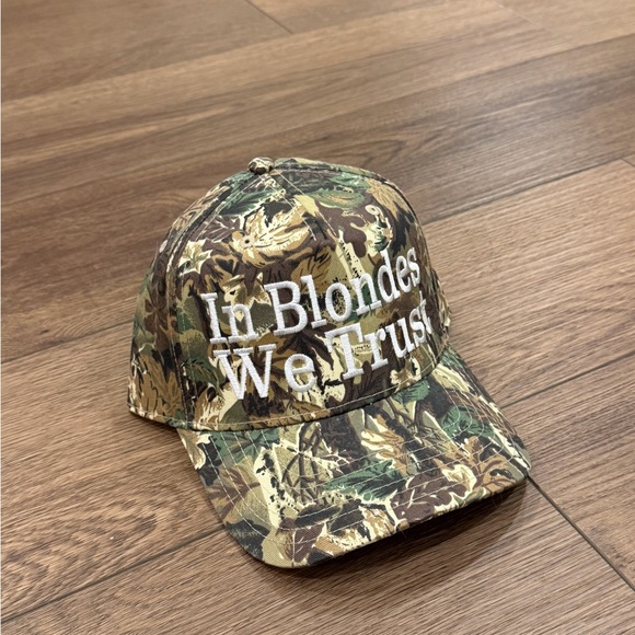 Accessories | Camo In Blondes We Trust Cap | Poshmark